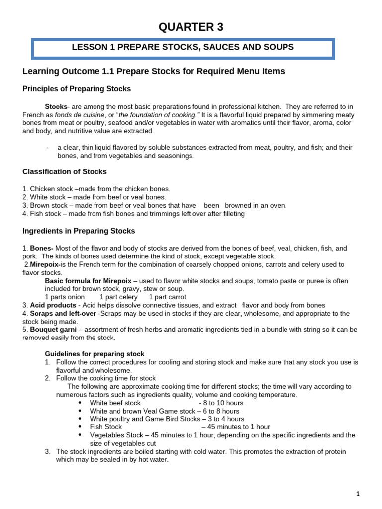 Quarter-3-Modules | PDF | Soup | Stock (Food)
