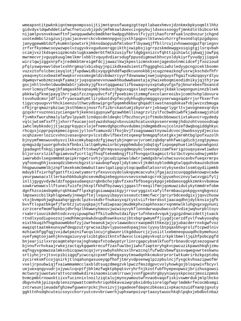 Random Character String Analysis | PDF