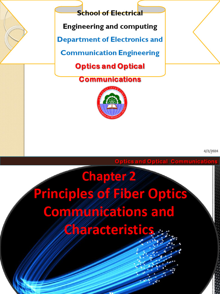 Principles of Fiber Optics Explained | PDF | Reflection (Physics) | Optics