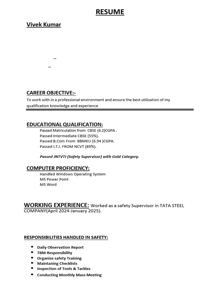 vivek new cv (1) | PDF
