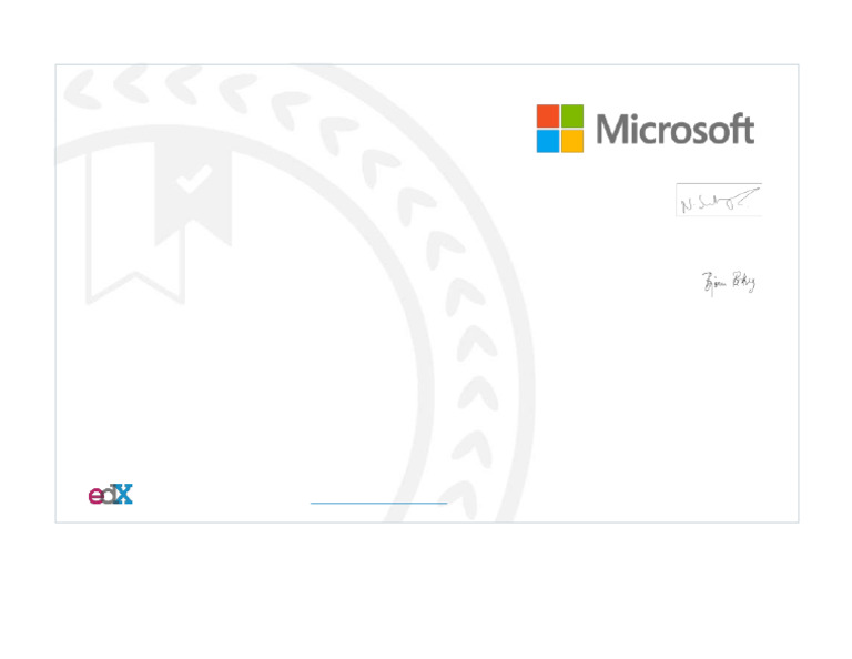 Microsoft Dat201x Certificate | PDF