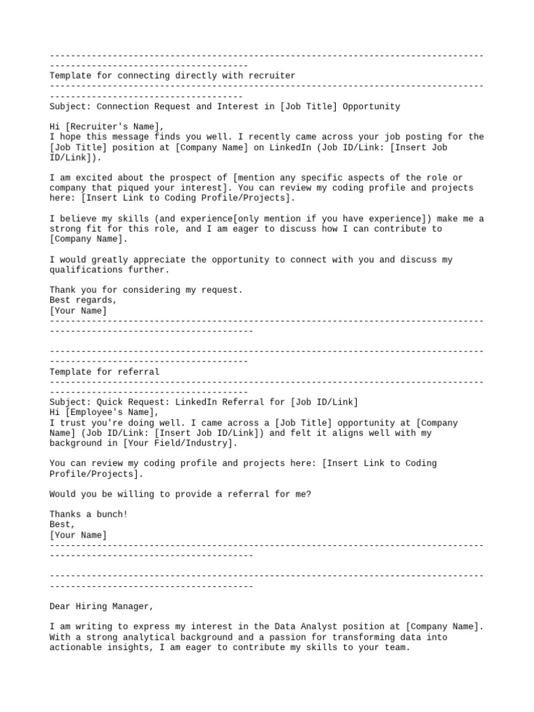Linkdin Template Pdf Linked In Data Analysis 8674