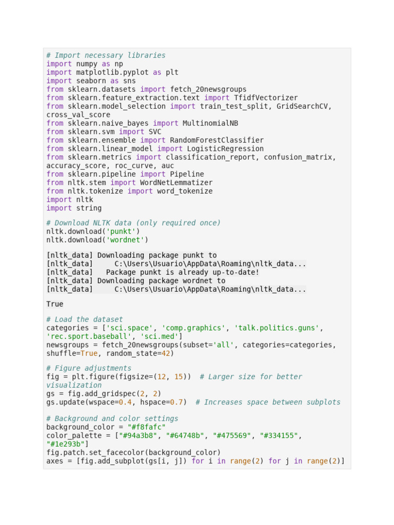 TopicClassifierbyDavidCaleb | PDF | Support Vector Machine | Cross Validation (Statistics)