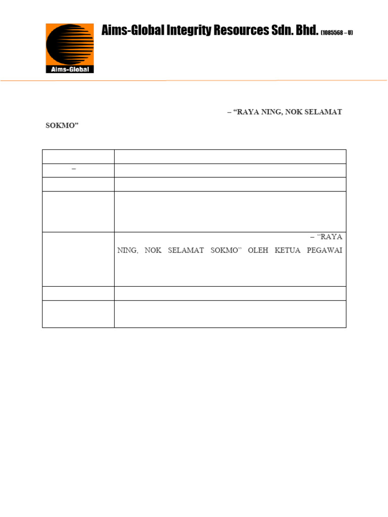 Tentatif Program Safe For Raya 5.0 | PDF