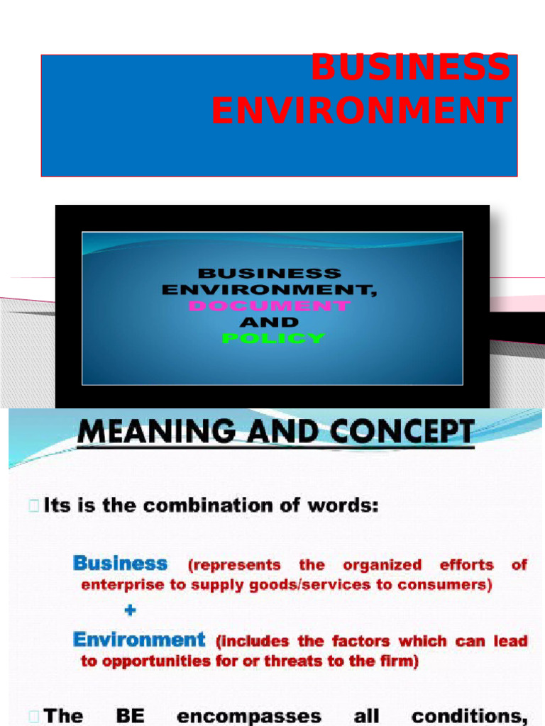 Business Environment | PDF