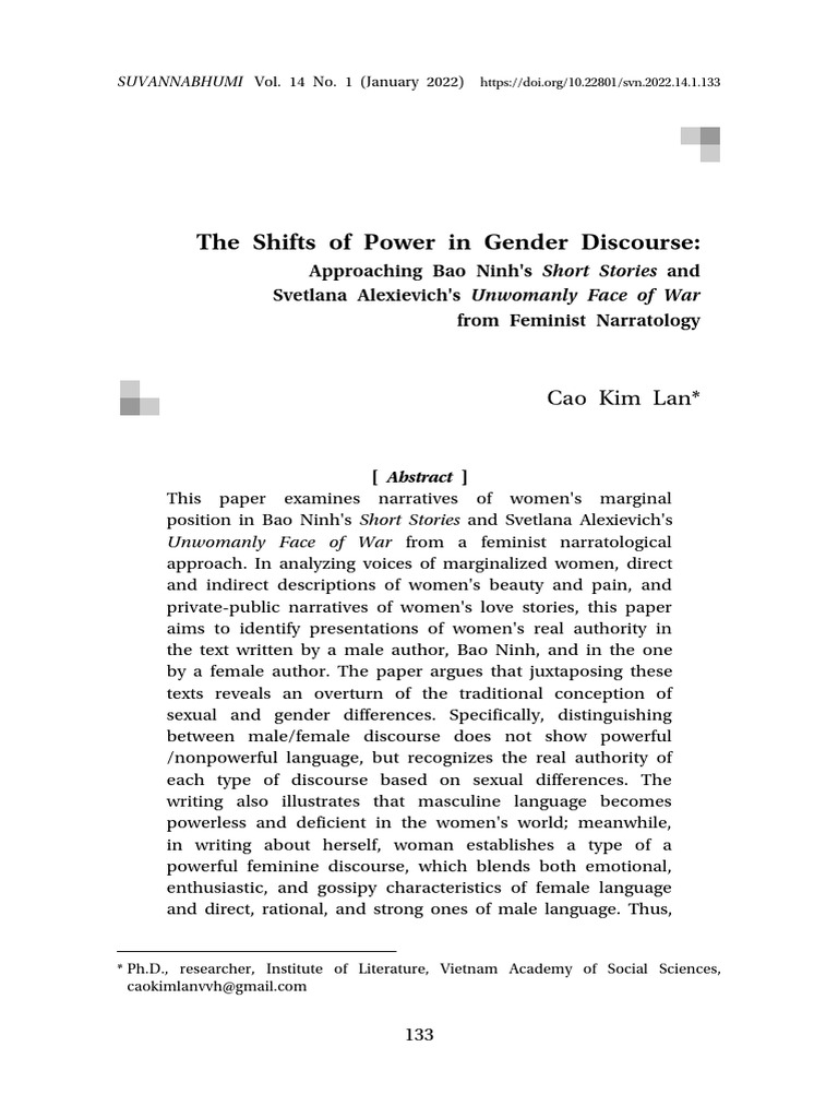 The Shifts of Power in Gender Discourse | PDF | Feminism | Gender Studies