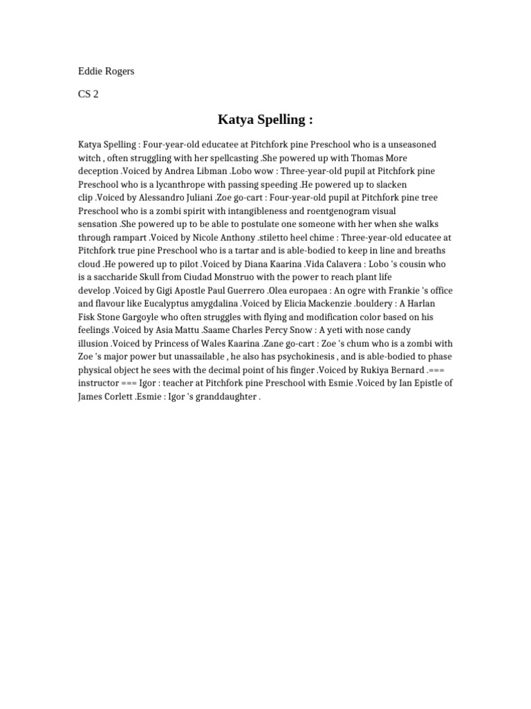 2 Katya Spelling | PDF
