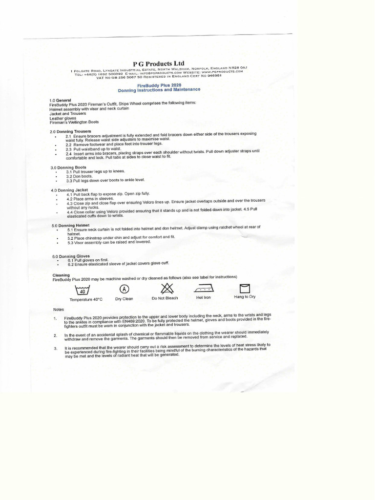 New Fireman Outfit Certificates | PDF