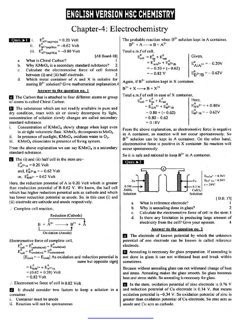 ELECTROCHEM HSC | PDF
