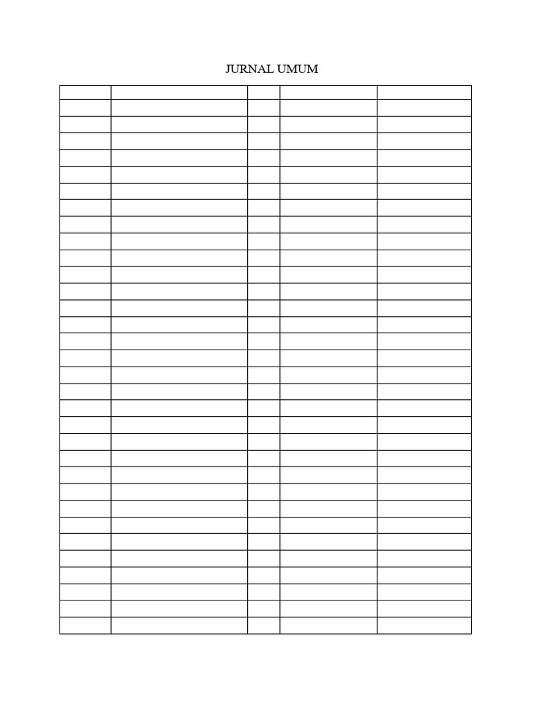 Tabel Akuntansi Jurnal Umum | PDF