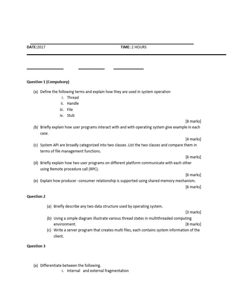 CCS-3301-SYSTEMS-PROGRAMMING.docx | PDF | Thread (Computing) | Operating System
