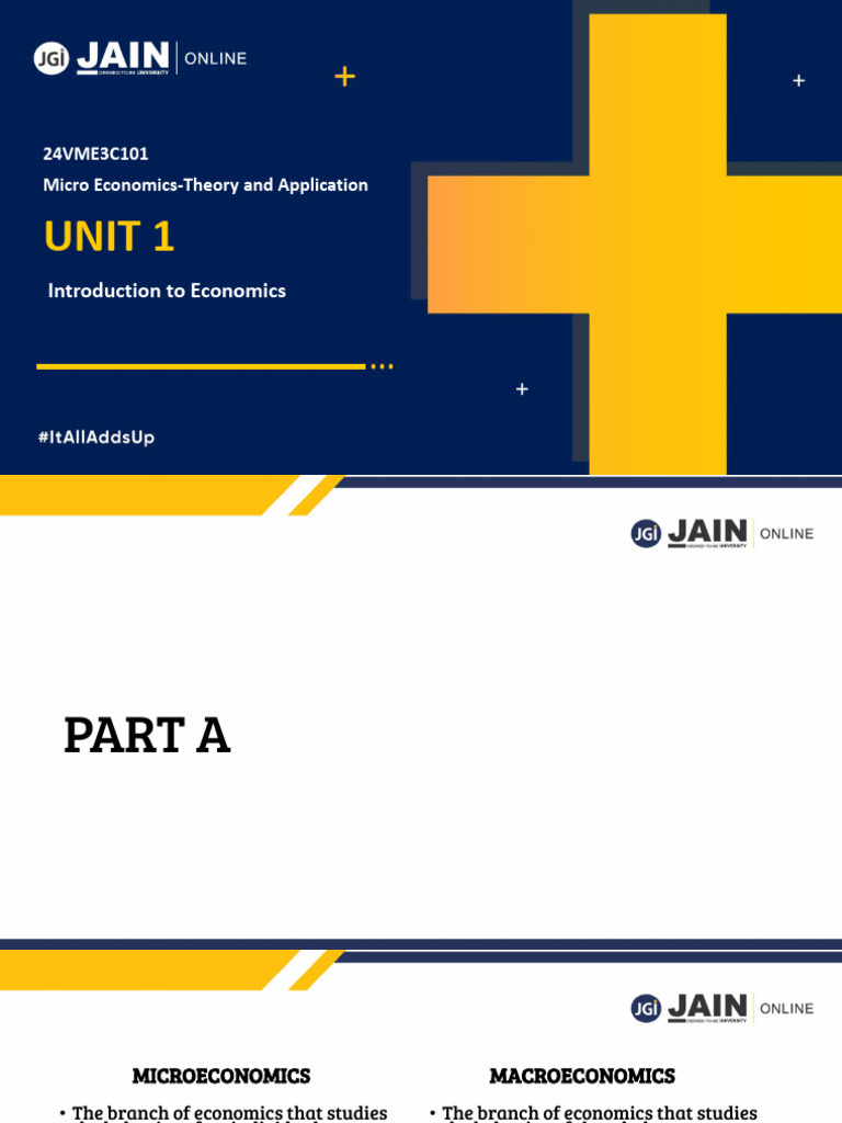 Unit 1: Introduction To Economics | PDF | Economics | Macroeconomics