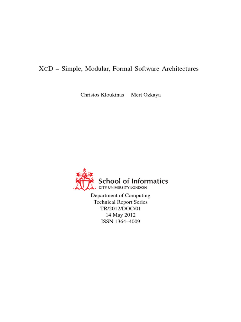 XCD Simple Modular Formal Software Archi-31119023-Print | PDF | Parameter (Computer Programming ...