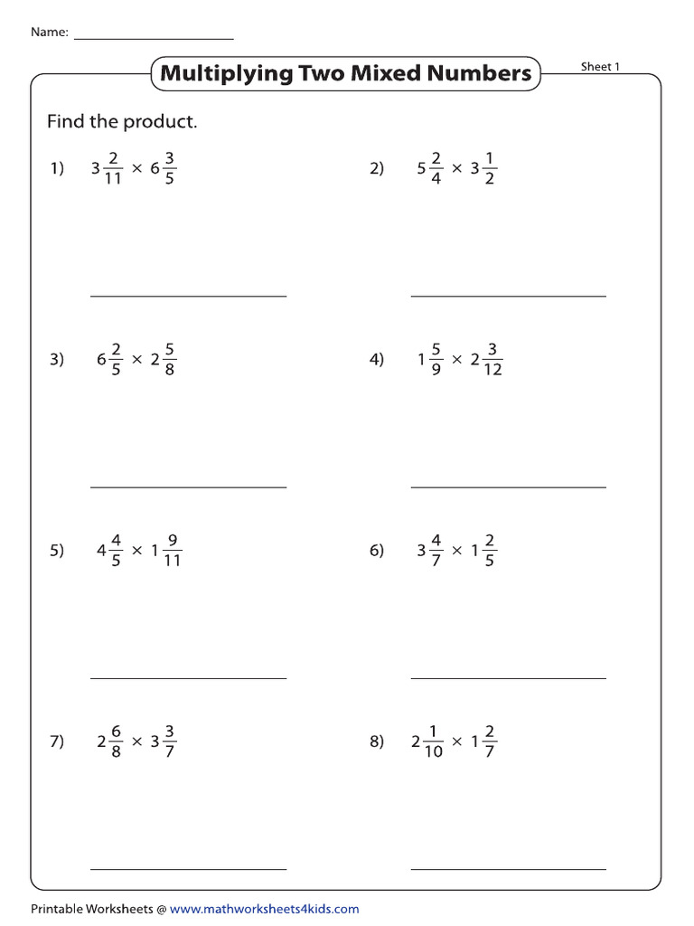 Two Mixed Numbers 1 | PDF