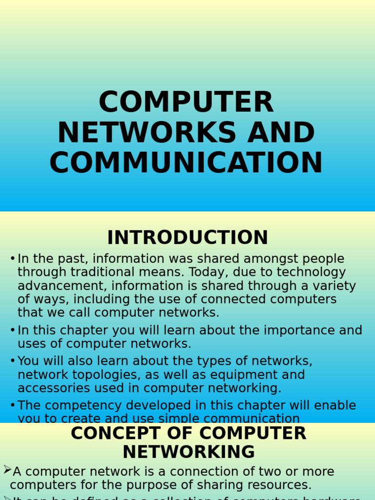 Understanding Computer Networks Basics | PDF | Computer Network | Peer ...