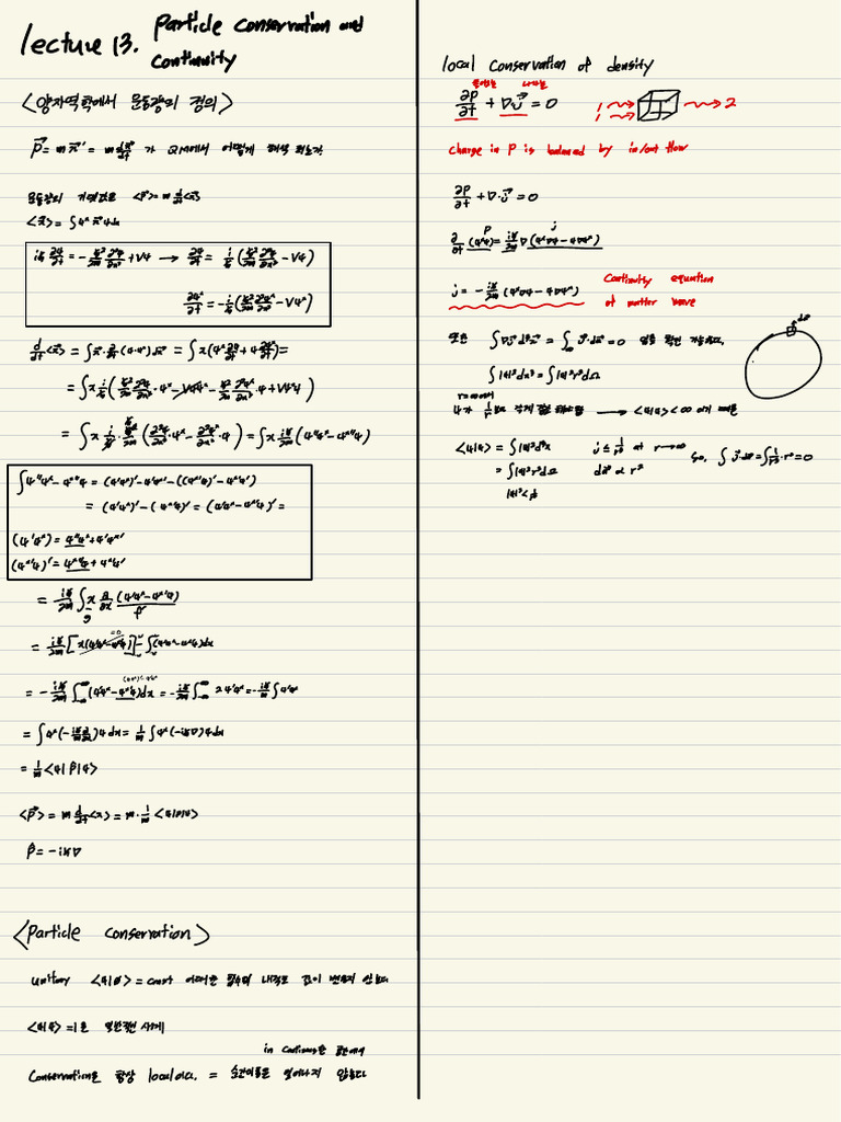 Lecture 13 Particle Conservation | PDF