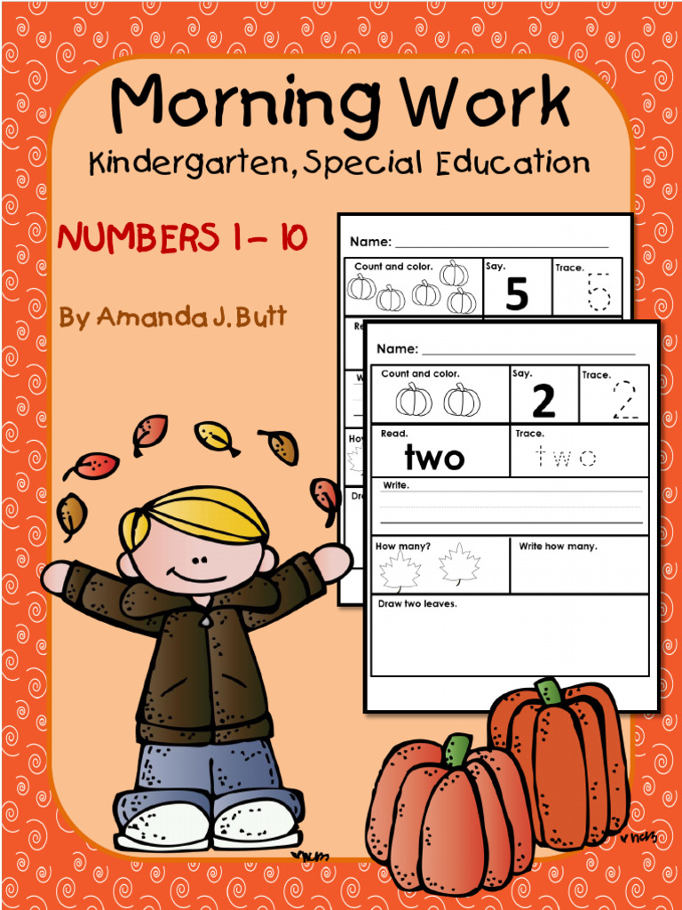 Morning Work: Numbers 1 - 10 | PDF