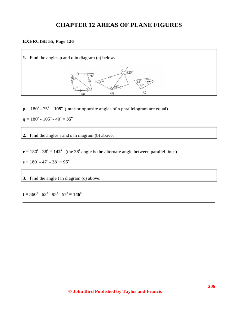 Calculating Areas of Plane Figures | PDF | Area | Length