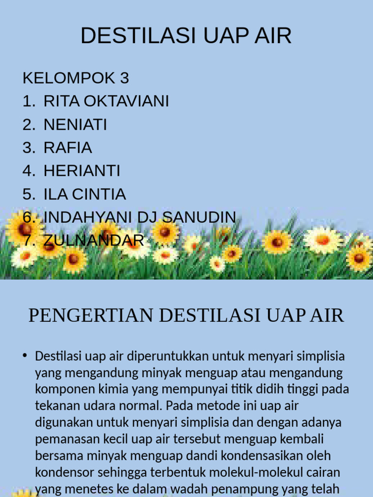 Destilasi Uap Air Fitokimia | PDF