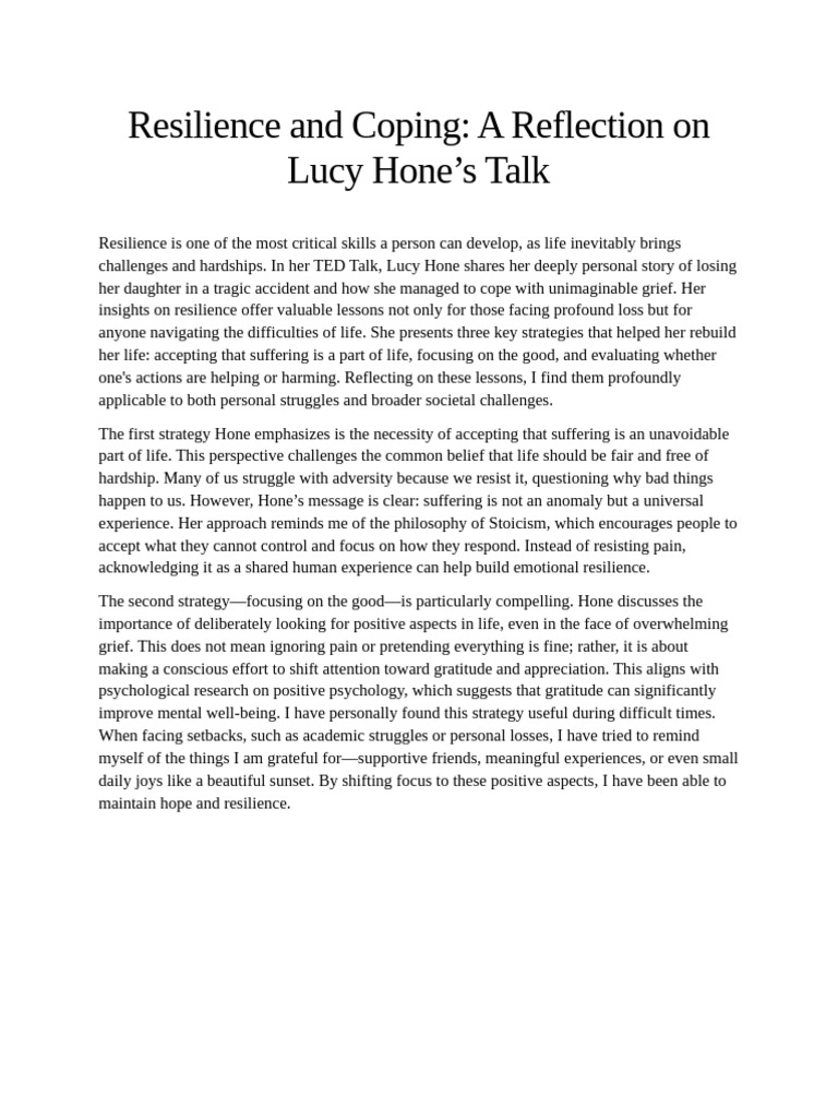 Resilience and Coping | PDF | Psychological Resilience | Grief