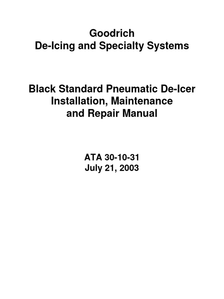 Goodrich De-Icer Installation Manual | PDF | Humidity | Paint