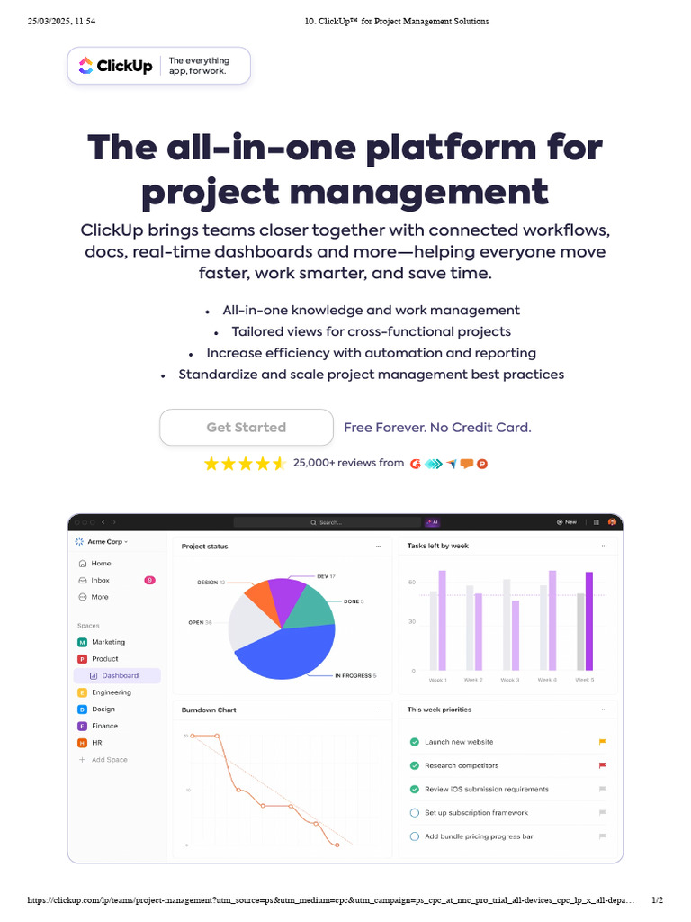 10. ClickUp™ for Project Management Solutions | PDF