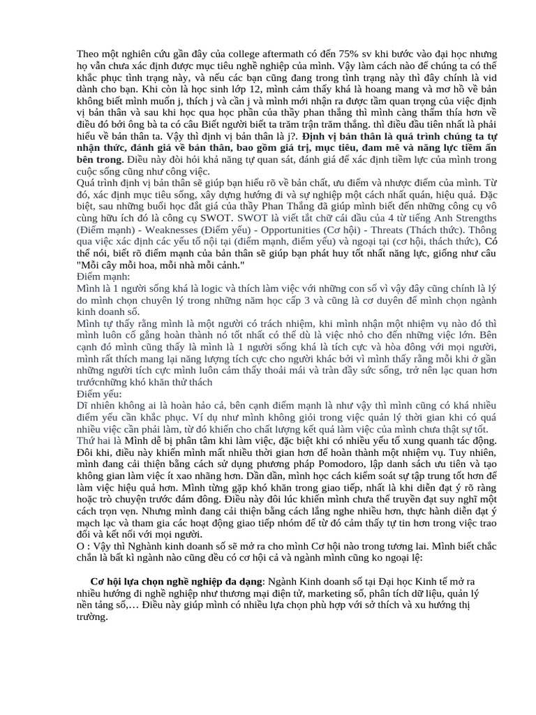 Knm Định Vị Bản Thân | PDF