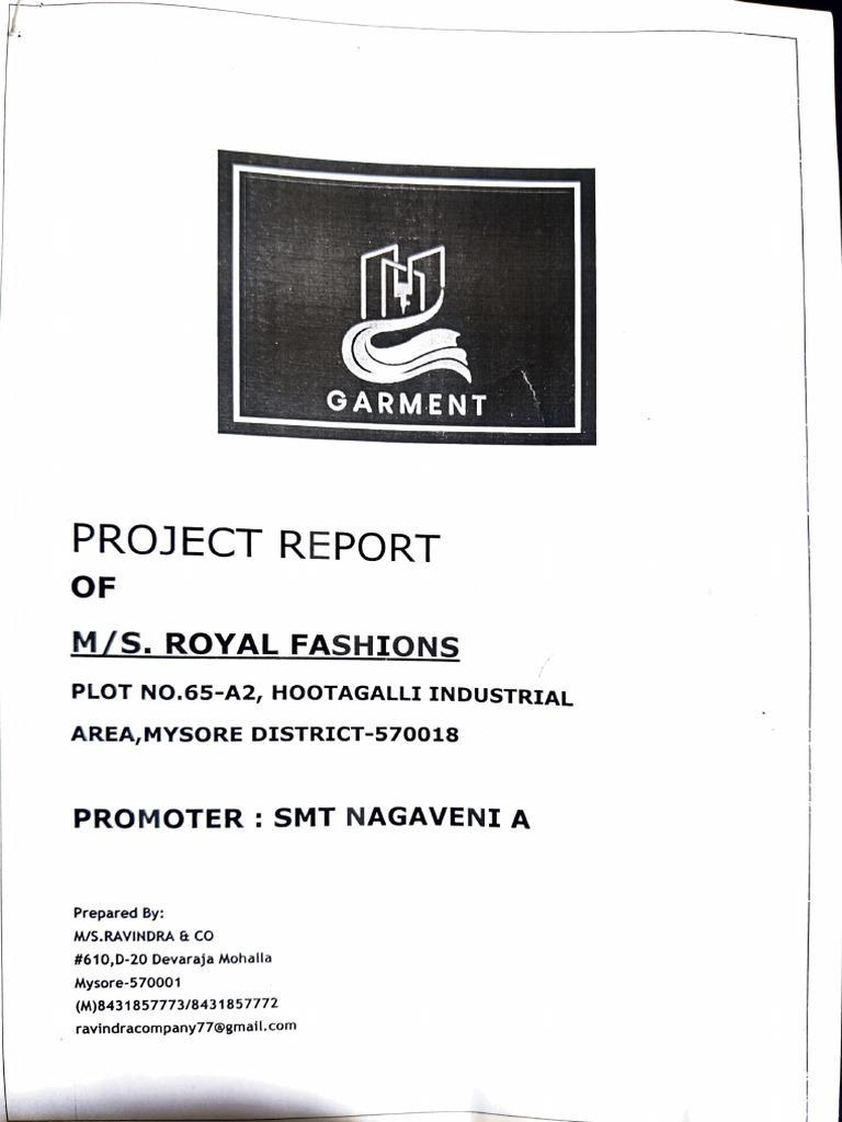 Royal Fashions Garment Project Report | PDF | Depreciation | Business ...