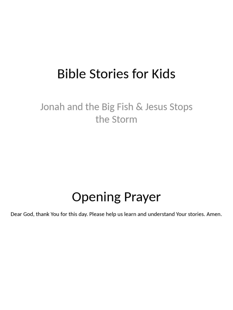 Bible Stories Presentation | PDF