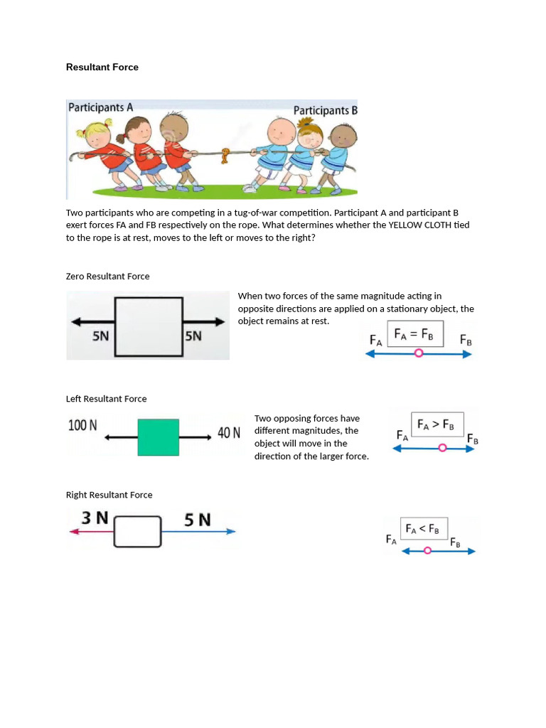 1.1 Resultant Force | PDF | Force | Physical Quantities