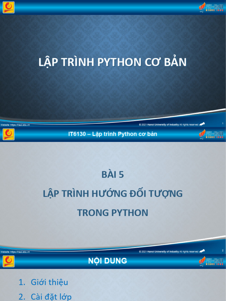 IT6130 - Bai 5 OOP Gioi Thieu + Cai Dat | PDF