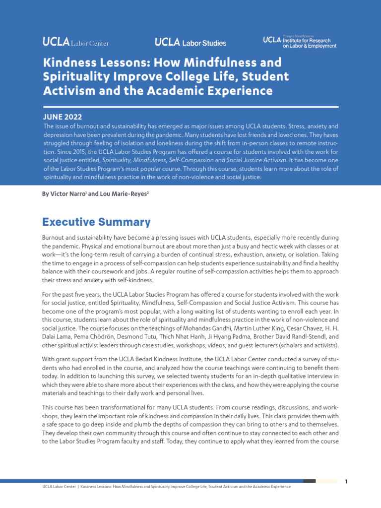 Kindness-Study UCLA 22 Victor Master 002 | PDF | Mindfulness | Meditation