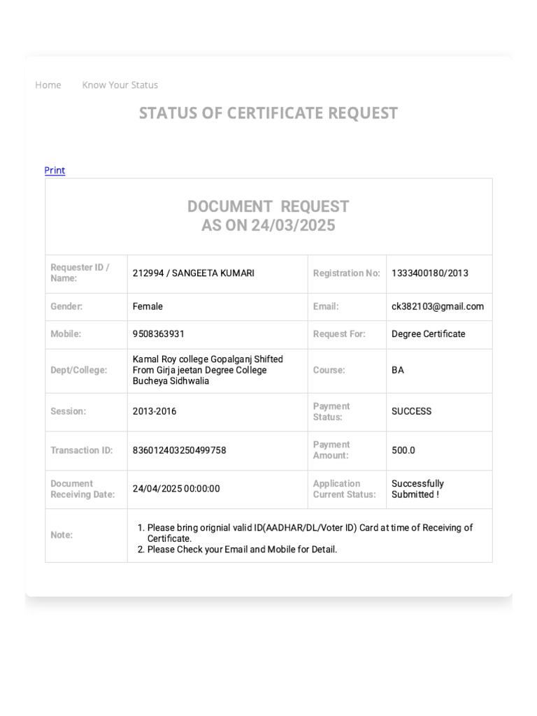 Print_Certificate Issue Status@JPU (1) (1) | PDF