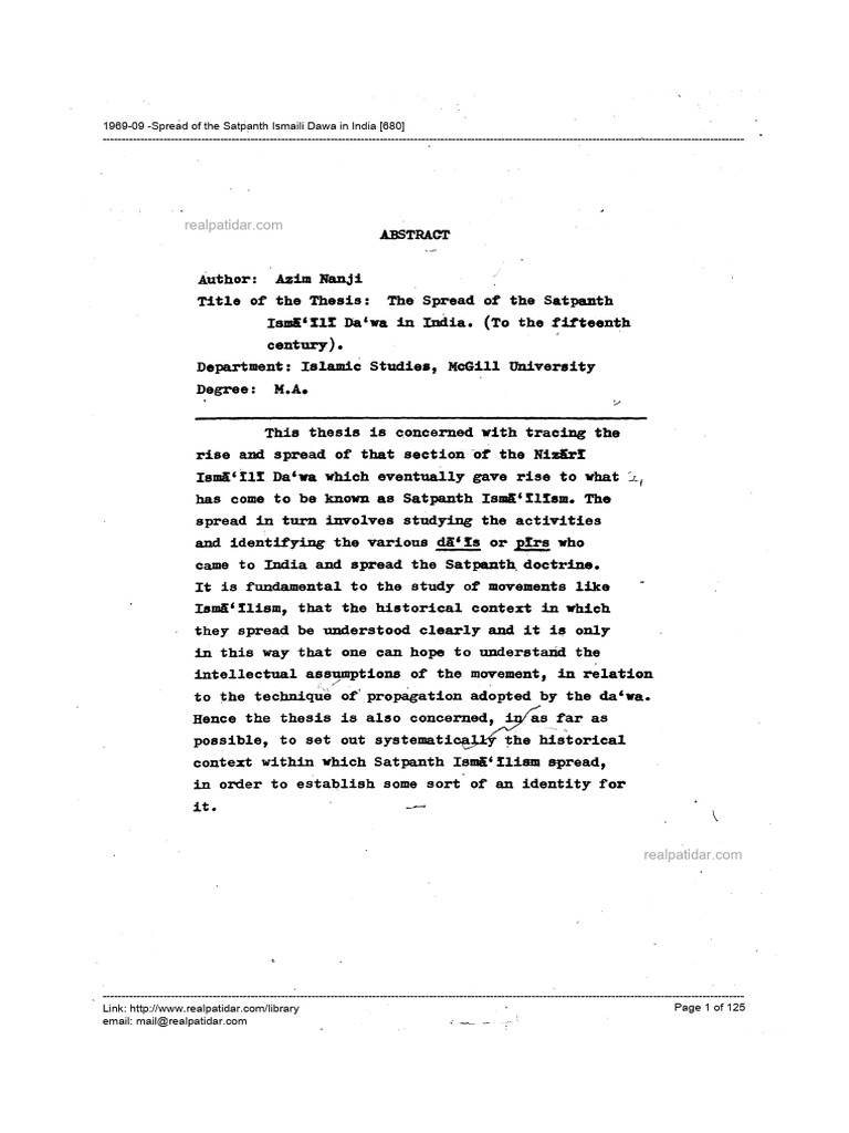 1969-09 -Spread of the Satpanth Ismaili Dawa in India [680] -Clean -D ...