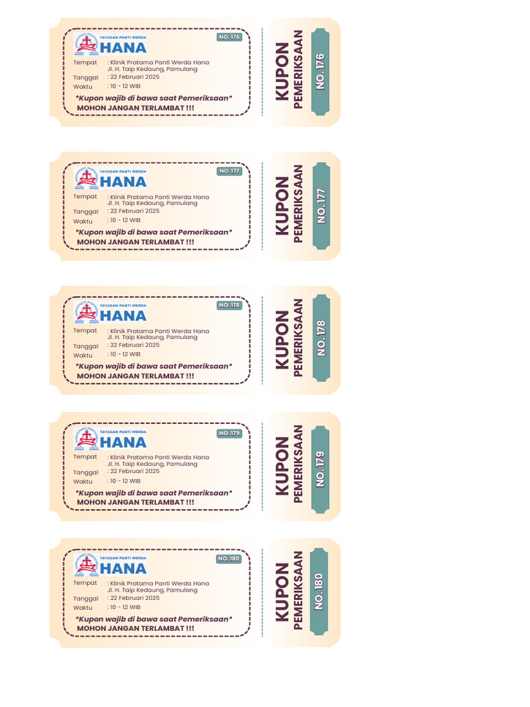 Hijau Simpel Lucu Kupon Daging Qurban Dokumen A4 | PDF