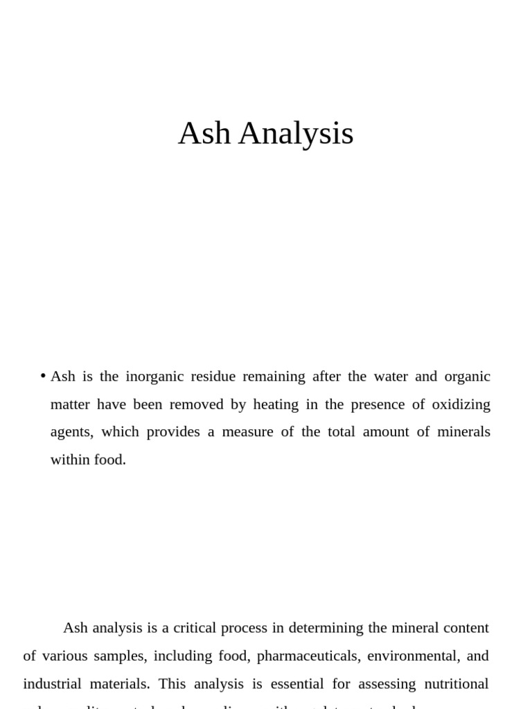 Ash Analysis | PDF | Nitric Acid | Atomic Absorption Spectroscopy