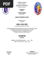 Editable Sample Certificate Template For Kinder, Grade 6, Grade 10 ...