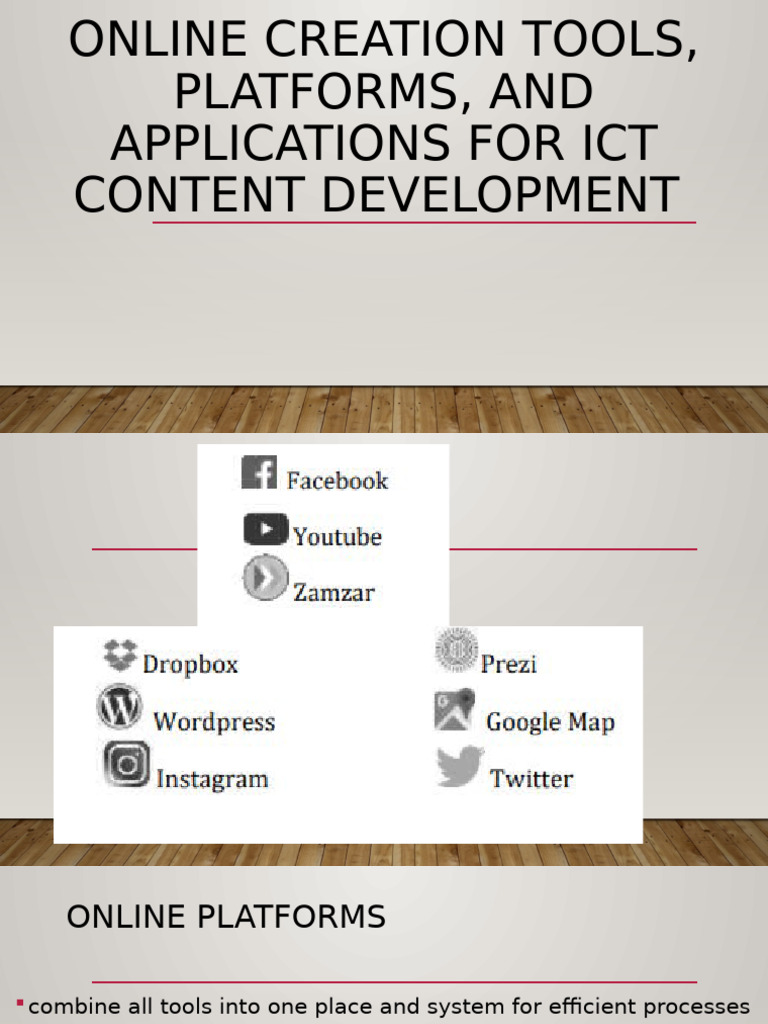 Online Creation Tools, Platforms, and Applications (Autosaved) | PDF | Computing | Application ...