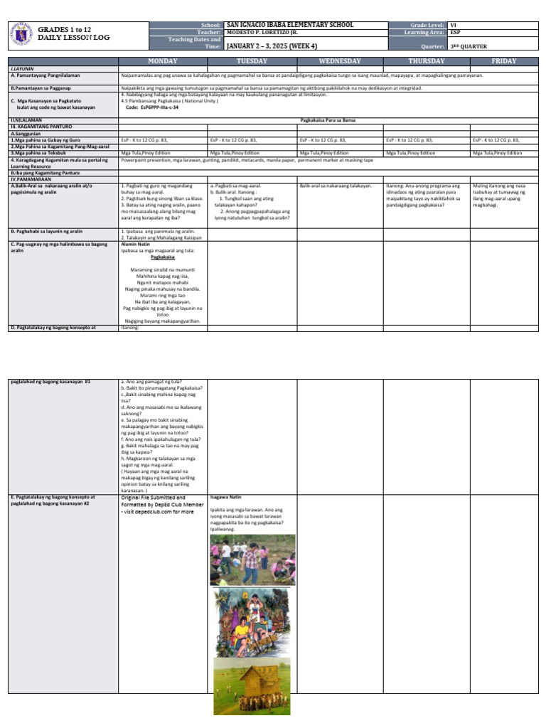 DLL - Esp 6 - Q3 - W4.. | PDF