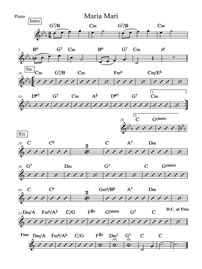 Maria Marì - Piano | PDF