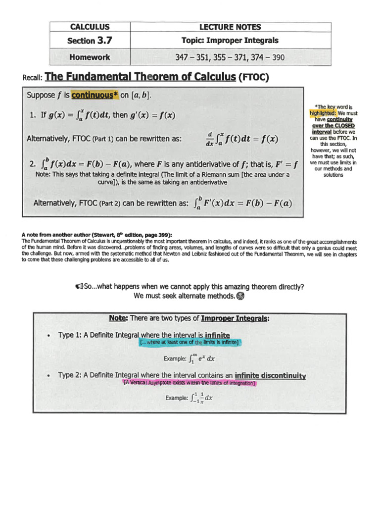 (OS) 3.7 LN Solns (Improper Int) | PDF