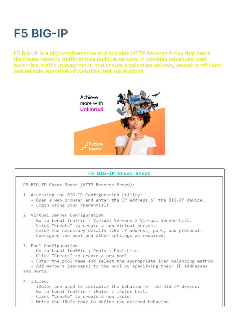 F5 BIG-IP Cheat Sheet _ YourDevKit | PDF | Proxy Server | Public Key ...