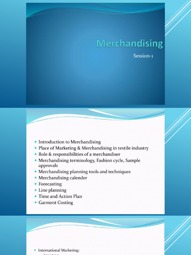Introduction To Merchandising | PDF