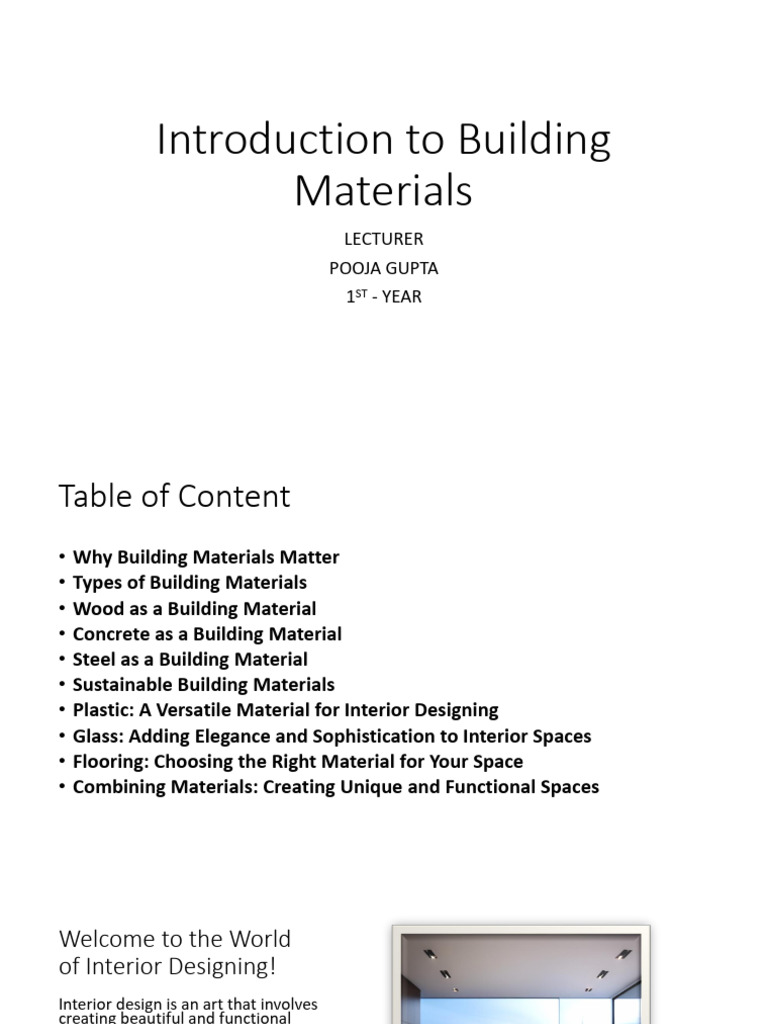 Introduction To Building Materials | PDF | Green Building | Building ...