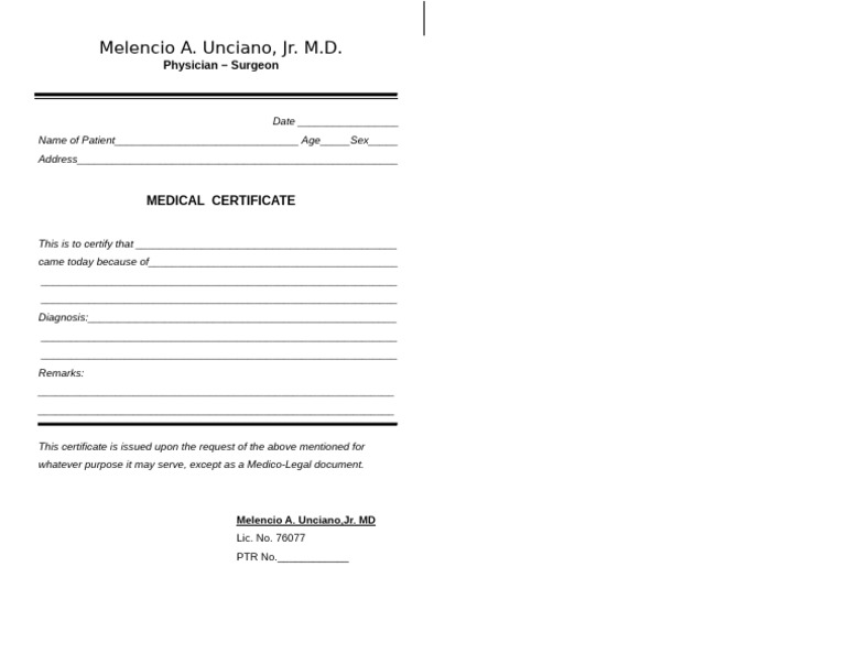 Med Cert | PDF