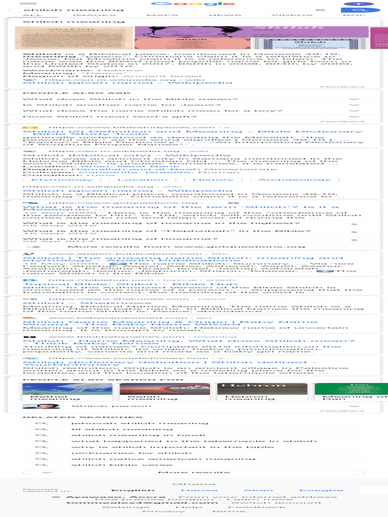 Shiloh Meaning - Google Search | PDF | Bible | Hebrew Bible