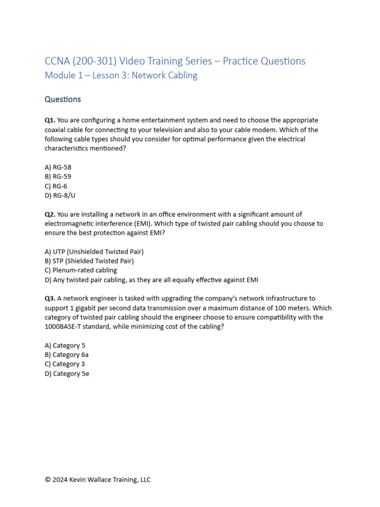 1.3.10 Module 1 - Lesson 3 - Quiz | PDF | Computer Network ...