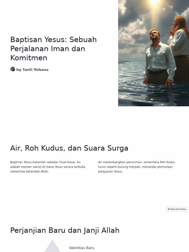 Baptisan Yesus Sebuah Perjalanan Iman Dan Komitmen | PDF