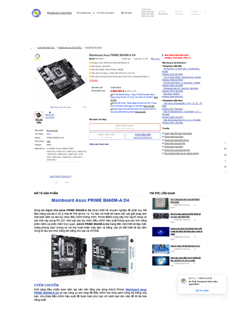 Mainboard Asus PRIME B660M-A D4 | PDF