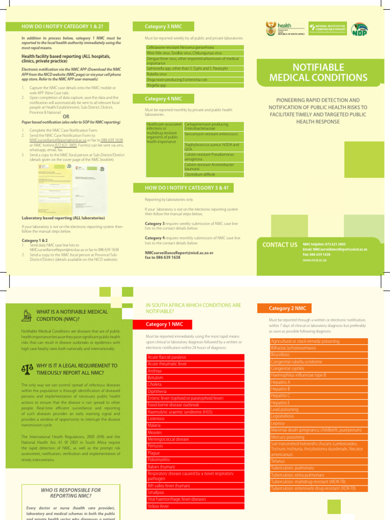 Notifiable Medical Condition - Process | PDF | Medical Specialties ...